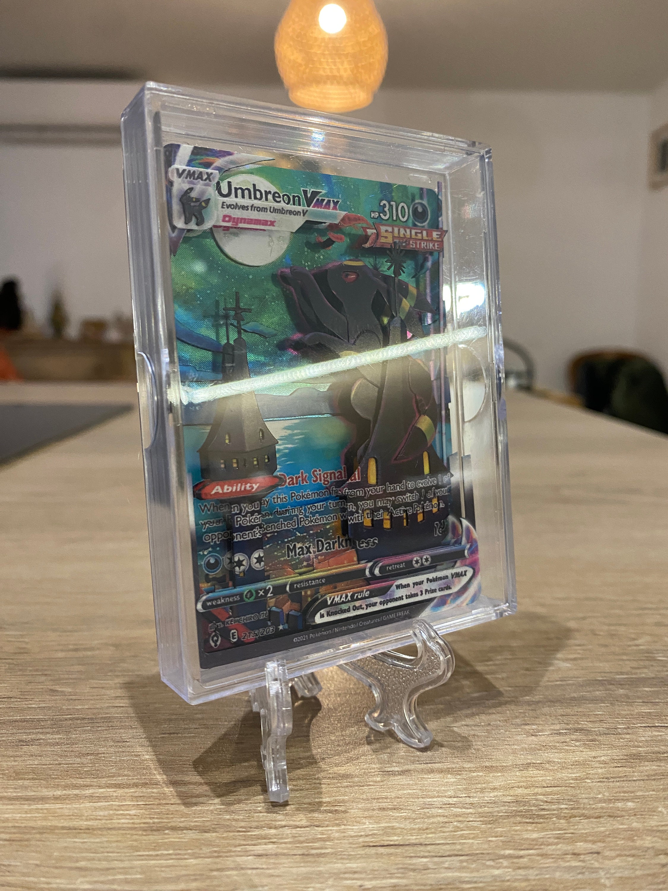 Shadowbox Pokemon Umbreon Vmax Evolving Skies Art 3D Card 100% Handmade ...