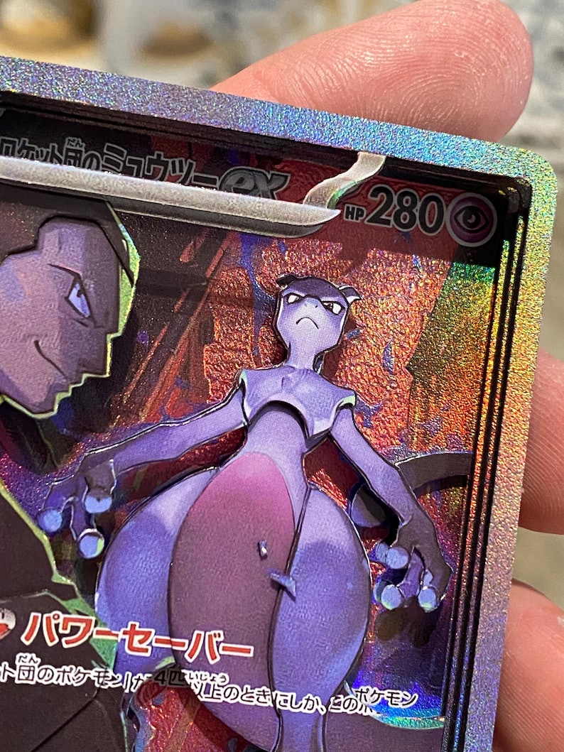 Team Rocket Pokemon Mewtwo Shadowbox 3D Card Team Rocket Glory 125 / ...