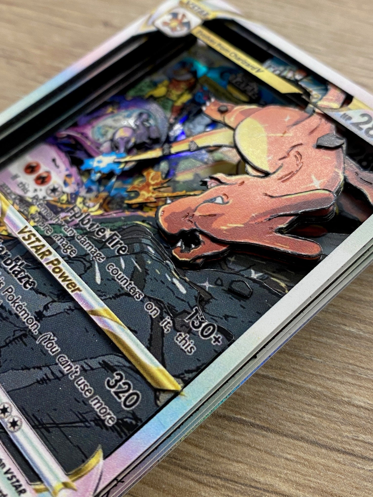 Shadowbox Pokemon Charizard VSTAR Art 3D Card 100% Handmade Diorama - Etsy