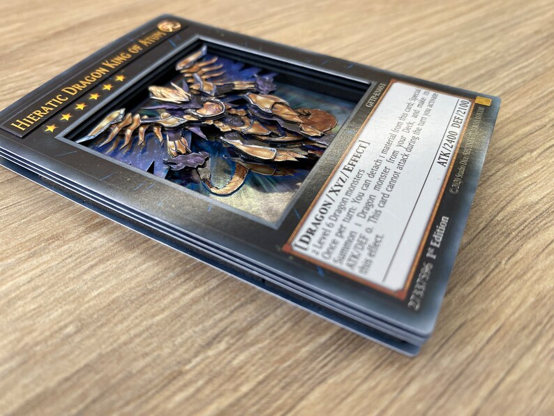 3D Card Yugioh Trishula Hieratic Dragon King of Atum Art 100% Handmade Diorama - Etsy