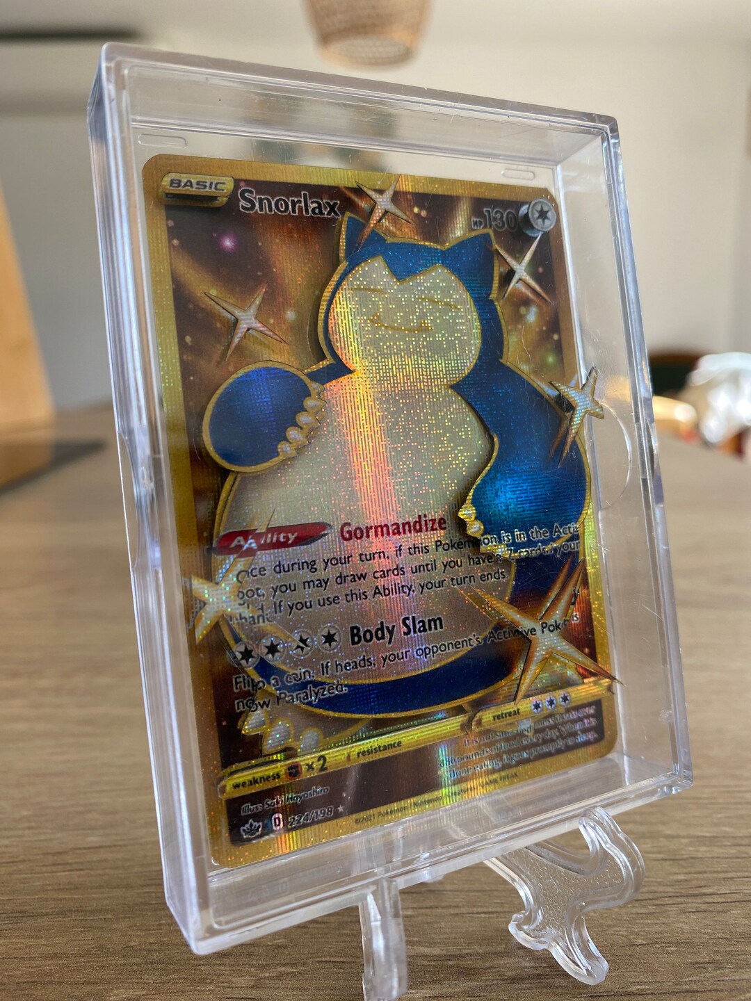 Shadowbox Pokemon 3D Card Snorlax Chilling Reign 224 / 198 Art 100% ...
