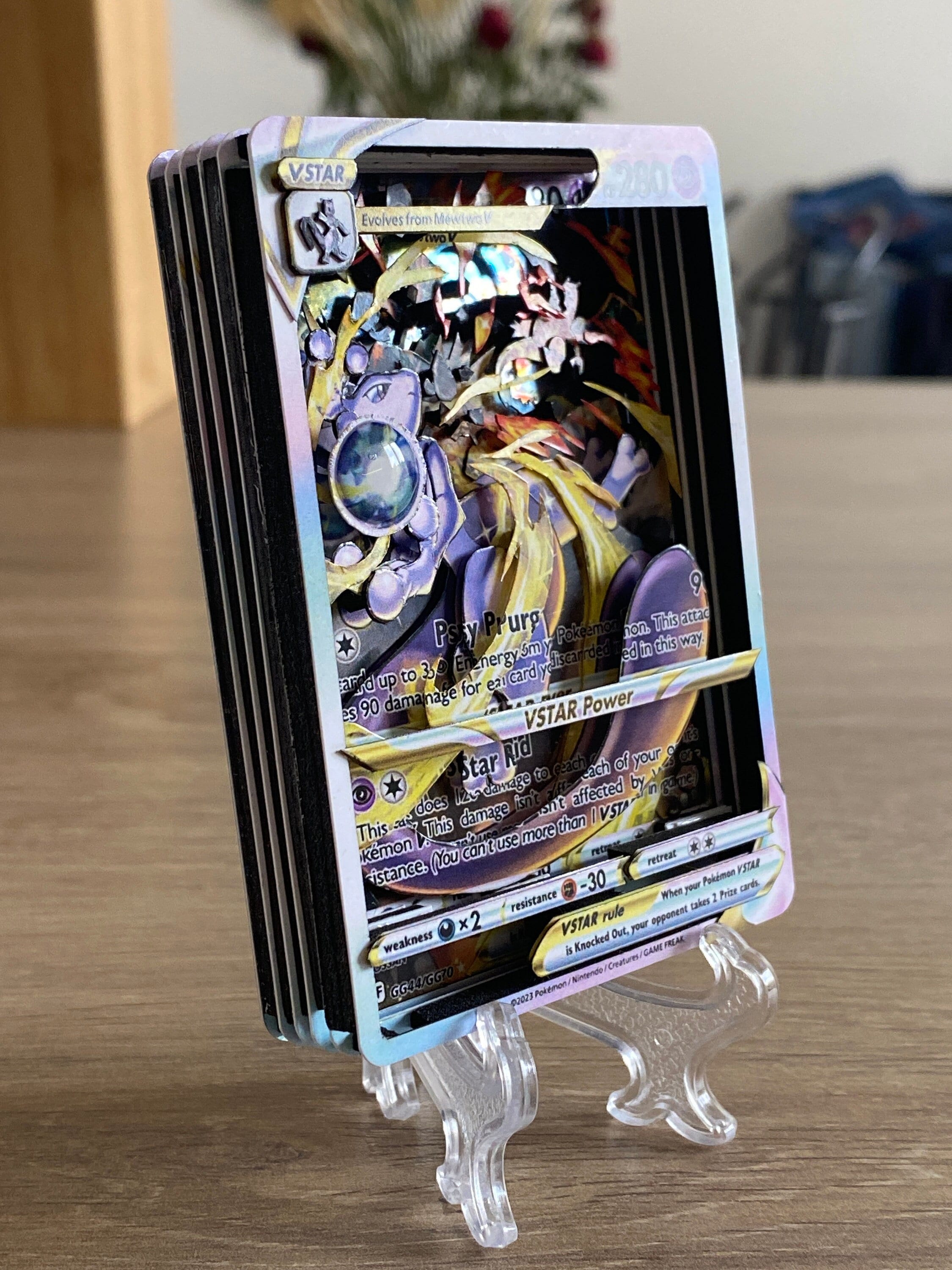 3D Shadowbox Pokemon Card Mewtwo VSTAR Crown Zenith Galarian Gallery ...