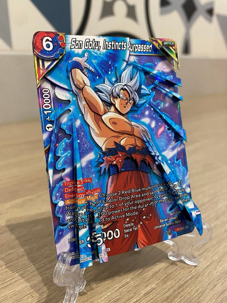 Carte 3D Dragon Ball Z Card Game Shadowbox Songoku Instincts - Etsy