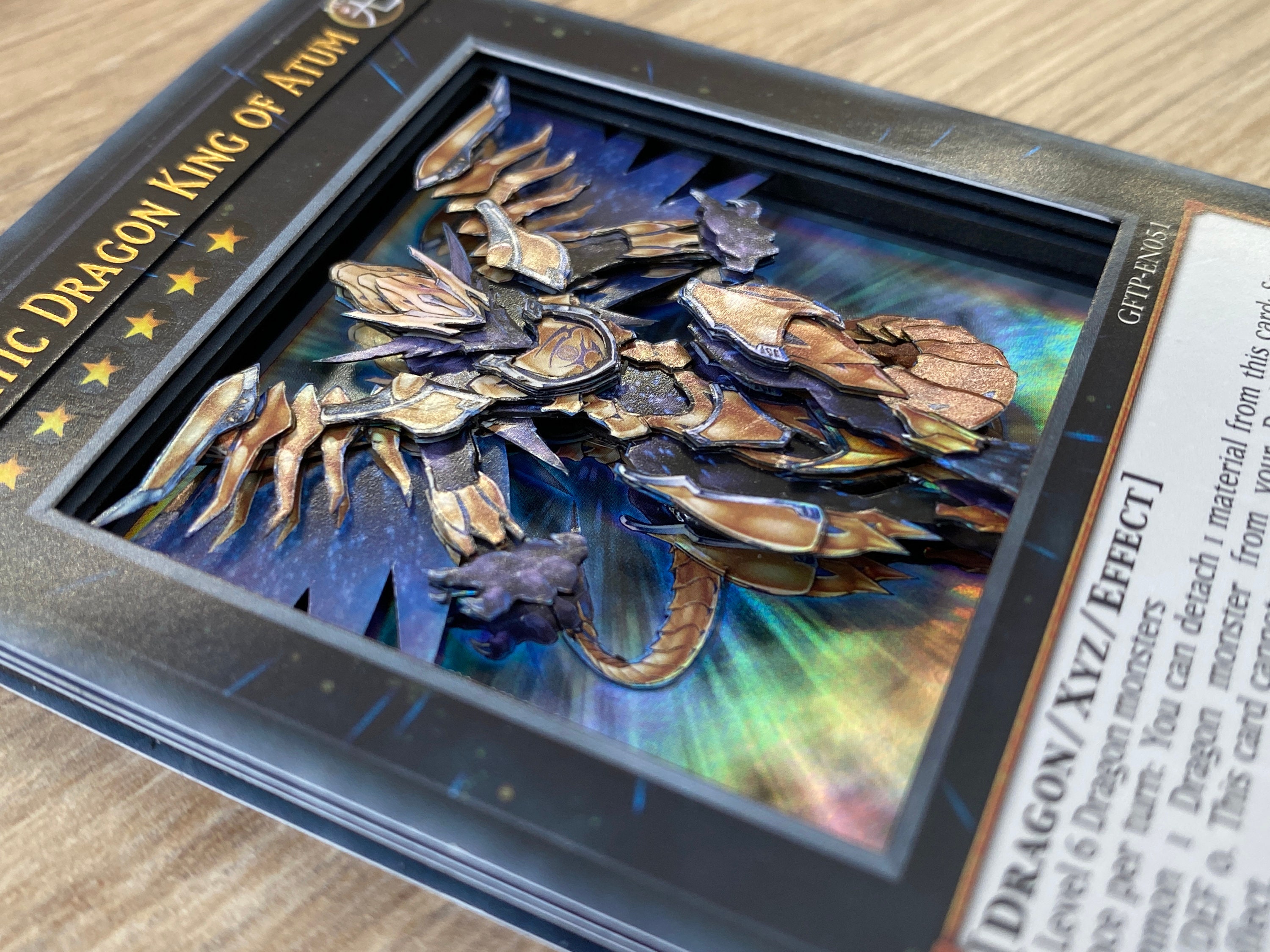 3D Card Yugioh Trishula Hieratic Dragon King of Atum Art 100% Handmade ...