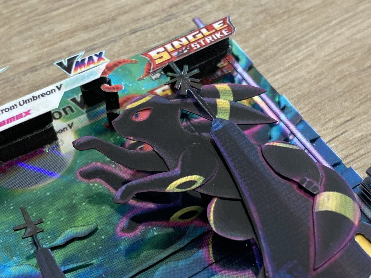 Shadowbox Pokemon Umbreon Vmax Evolving Skies Art 3D Card 100% Handmade ...