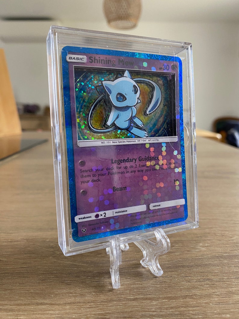 Shadowbox Pokemon Shining Mew Shining Legends 3D Card 40 / 73 Art 100% ...