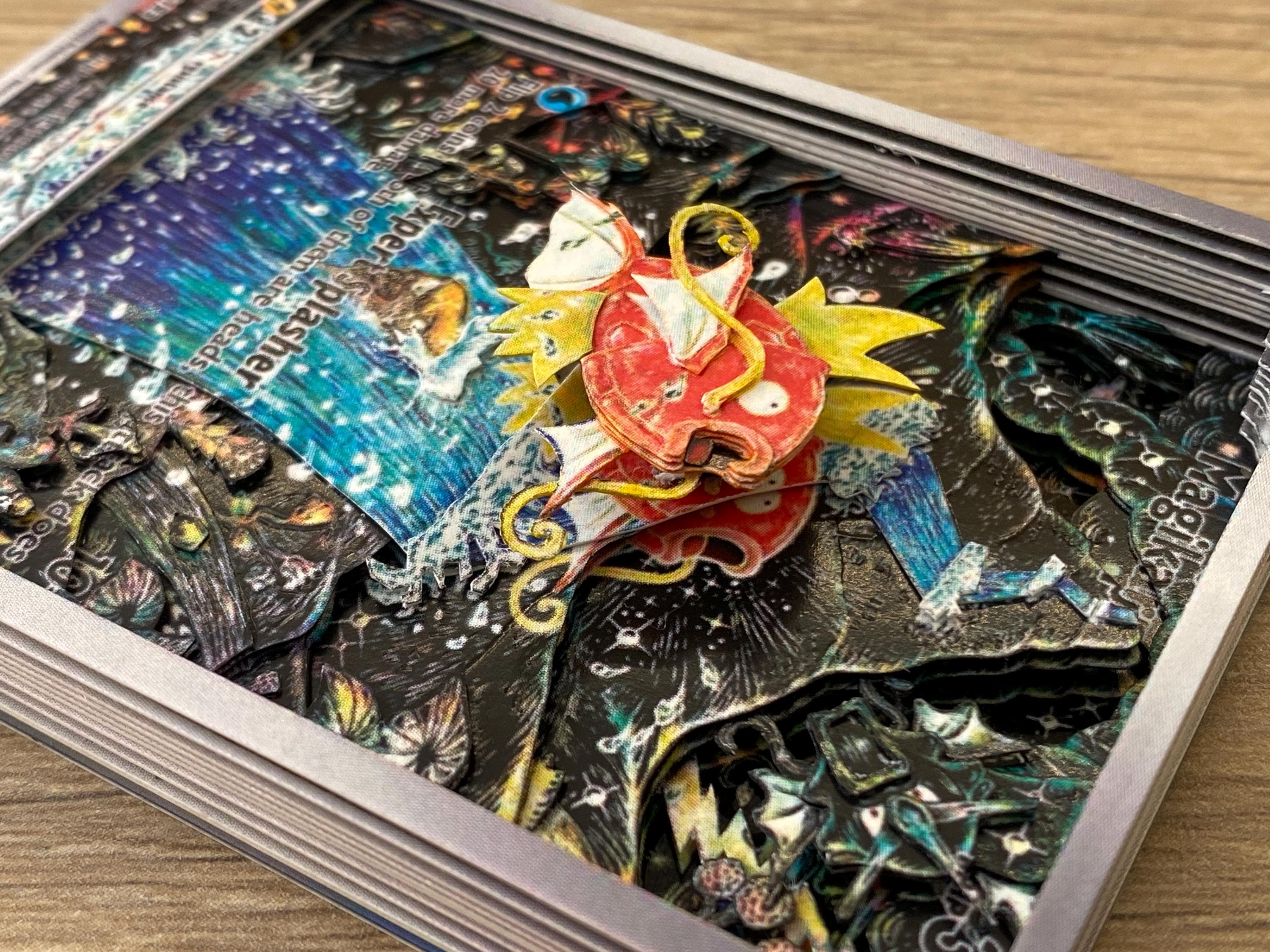 3D Shadowbox Pokemon Card Magikarp Paldea Evolved 203 / 193 Art 100% ...