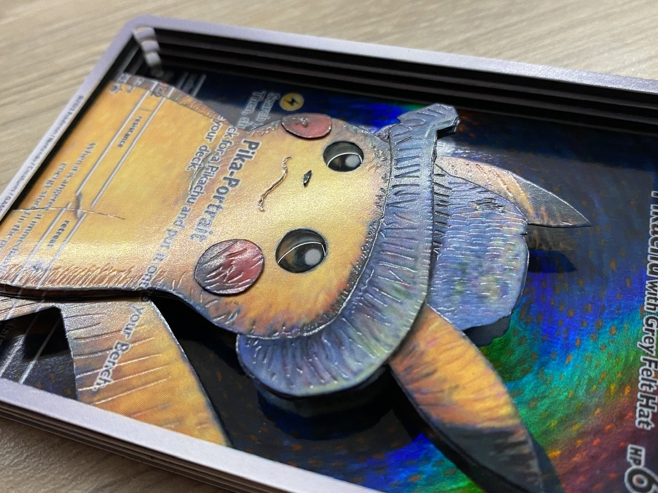 3D Card Shadowbox Pokemon Pikachu Van Gogh Promo Art 100% Handmade Diorama - Etsy