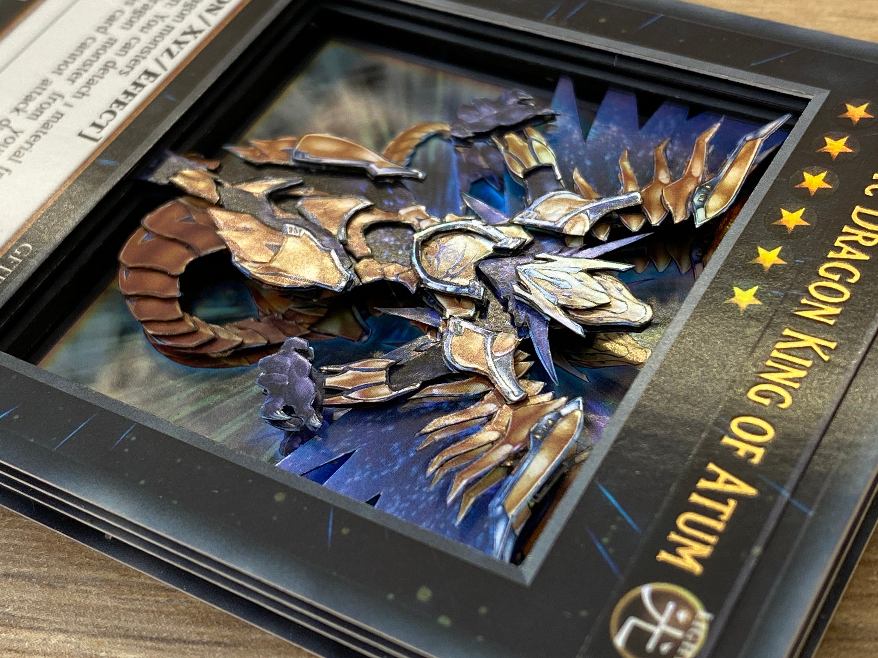 3D Card Yugioh Trishula Hieratic Dragon King of Atum Art 100% Handmade ...
