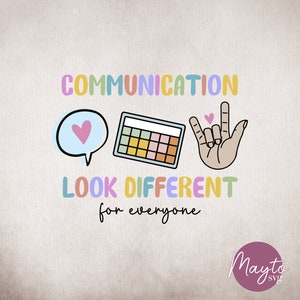 Communication Look Different for Everyone Svg, Speech Therapy ...