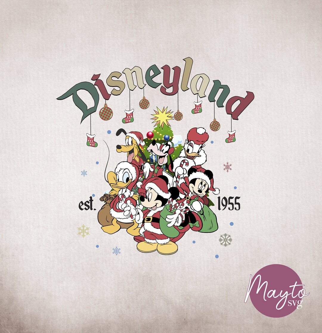 Mouse Friends Christmas PNG: Theme Park Design (digital File) - Etsy