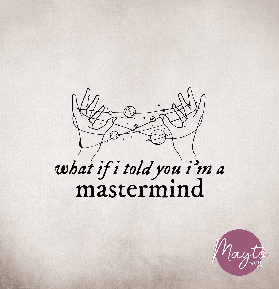 Mastermind Lyrics Svg for Taylor Fans, Music Tour Merch Gift SVG Png ...