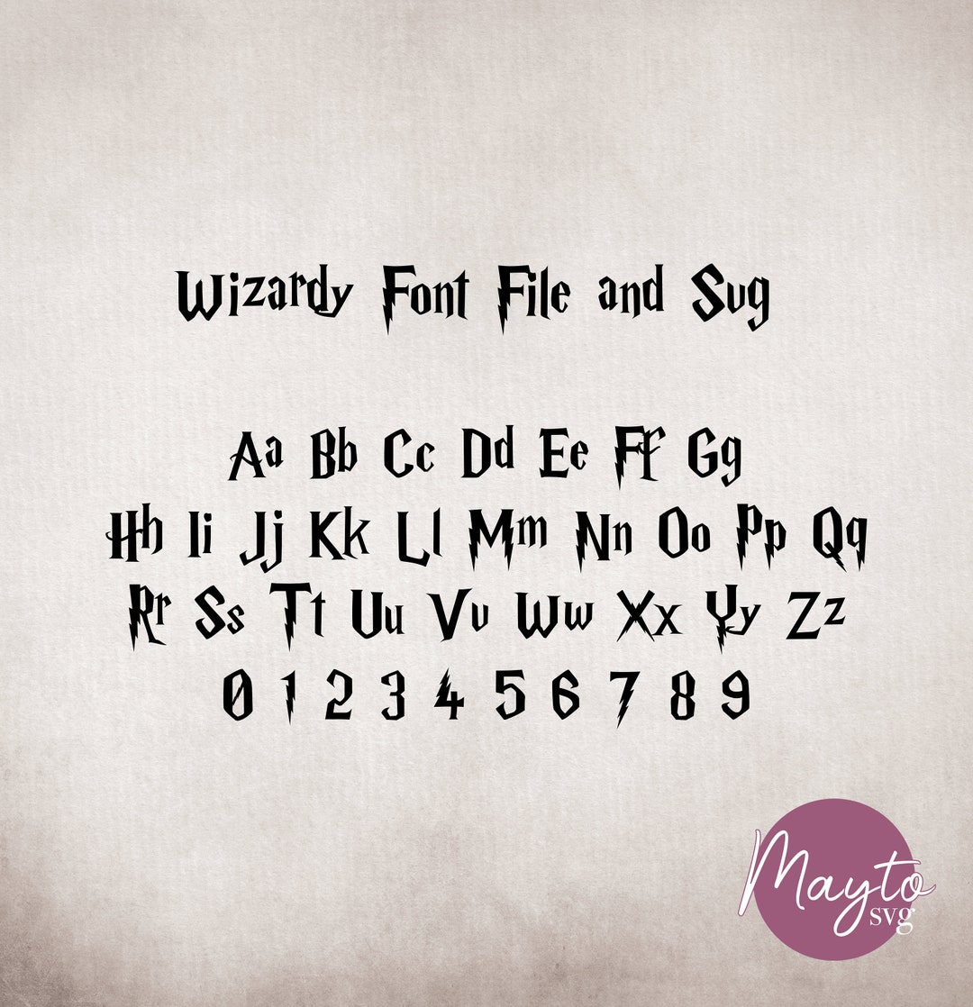 Wizardy Font File, Wizardy Font Svg, Magical School Font Svg, Wizard ...