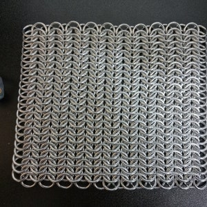 Chainmail Sheet european 6 in 1 Weave. 14 AWG 5/16 Rings 1.6mm Thick ...