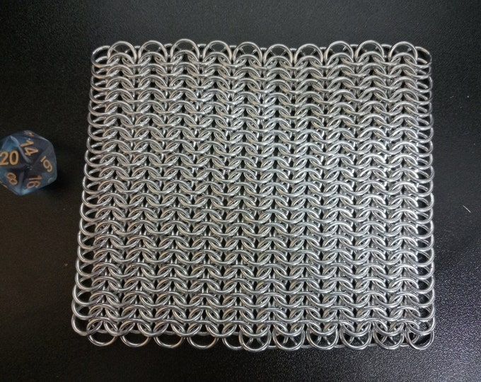 Chainmail Sheet (european 6 in 1 Weave. 14 AWG 5/16" Rings (1.6mm Thick ...