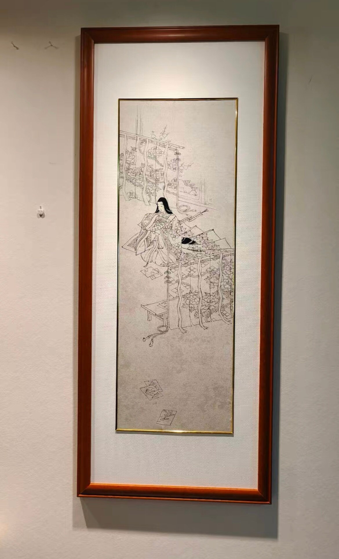 Japanese Framed Obi Wall Hangings, the Tale of Genji Obi, Japanese ...