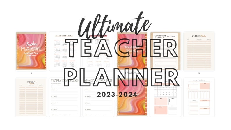 Academic Year 2023-2024 Digital Teacher Planner (goodnotes, iPad ...
