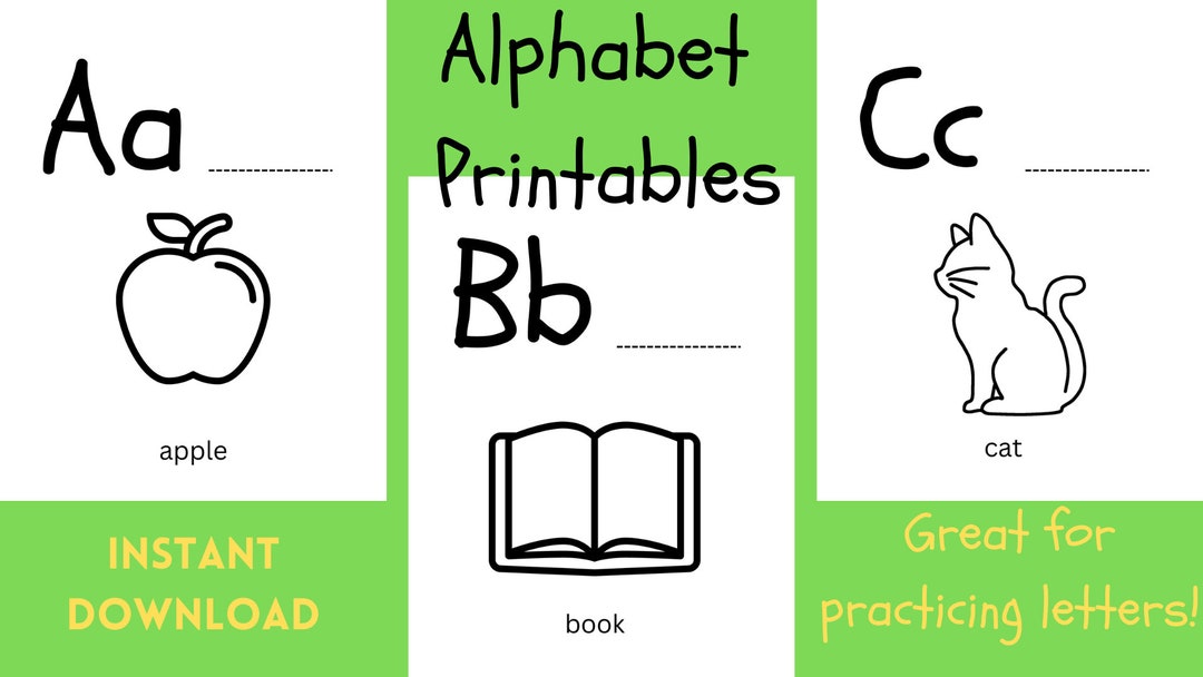 Alphabet Printable | Great for Practicing Letters | Pre-school Art ...