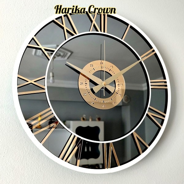 Mirrored Wall Clock - Etsy