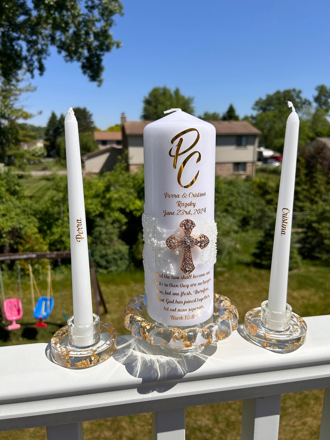 Wedding Unity Candle Set - Etsy