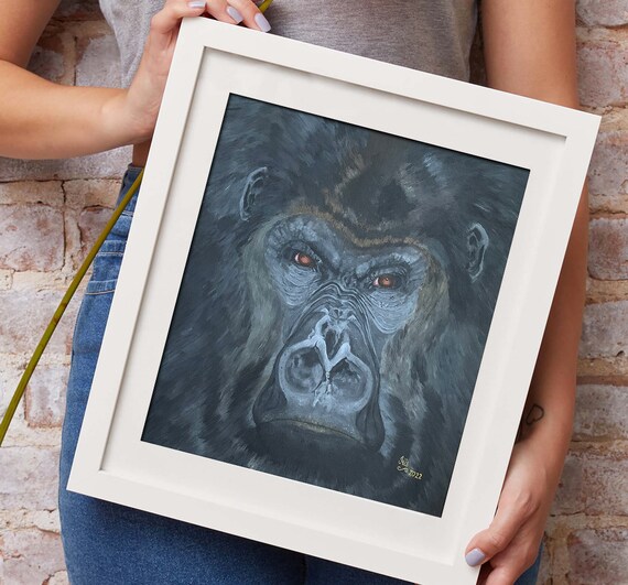 Angry Silverback Gorilla Drawing