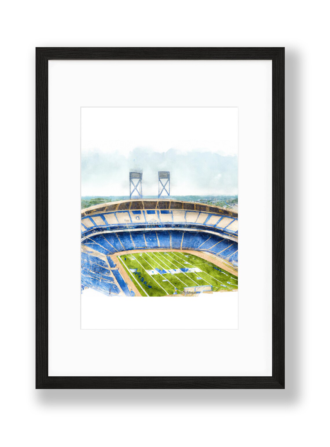 Wildcats - Kroger Field Watercolor Art Print, Original Digital ...