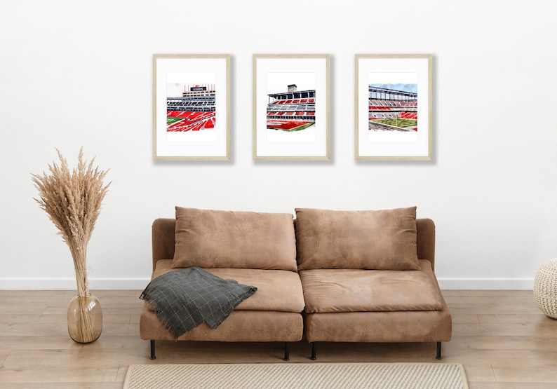 Bulldogs - 3 PK BUNDLE Sanford Stadium Watercolor Art Print, Original ...