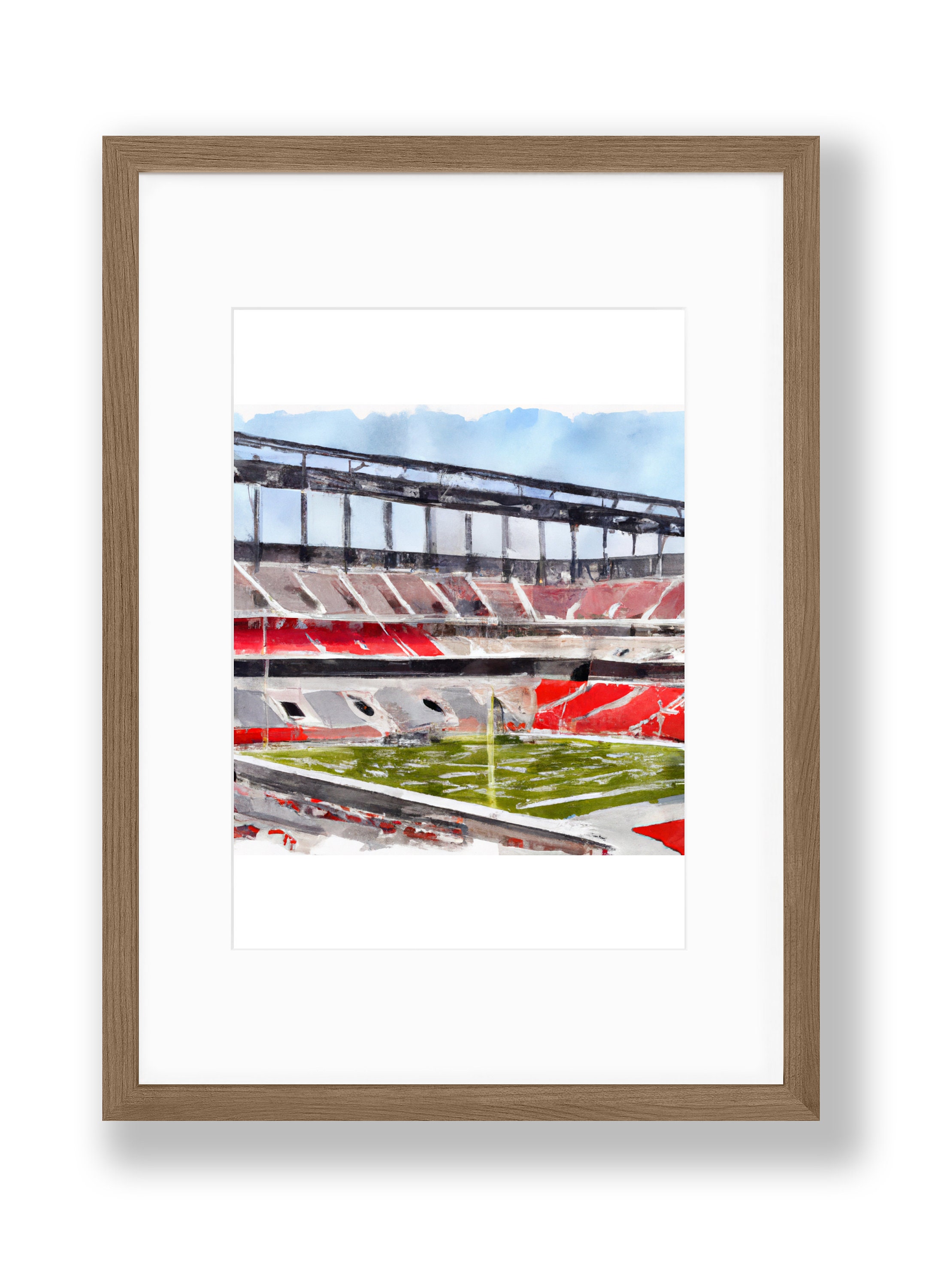 Bulldogs - 3 PK BUNDLE Sanford Stadium Watercolor Art Print, Original ...