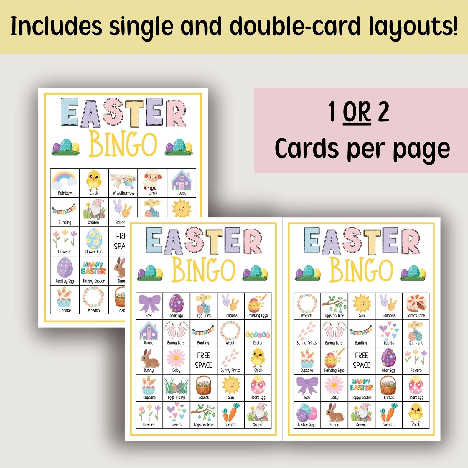 Easter Bingo Printable Homeschool Easter Activity Printable Game Easter ...