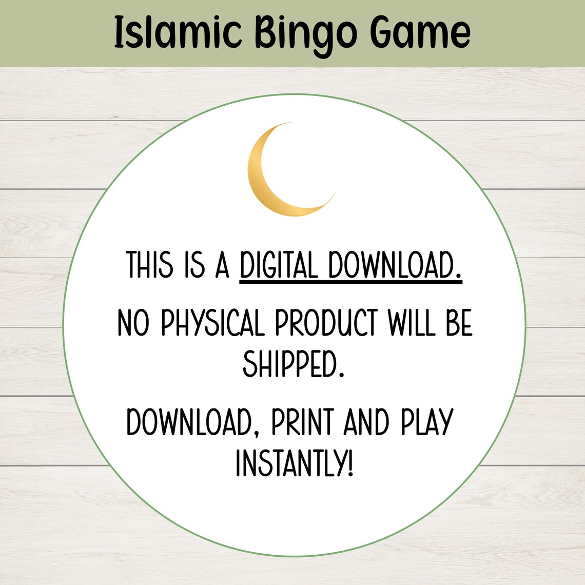Islamic Bingo Cards Printable Homeschool Islam Activity Kids and Adult ...