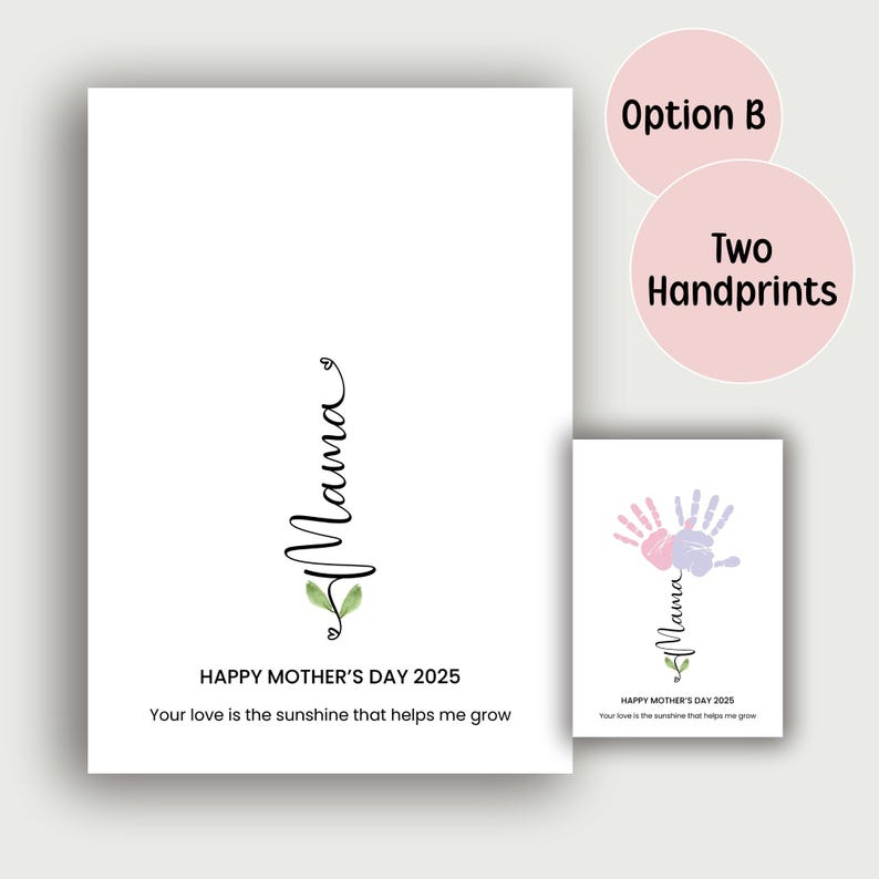 Mothers Day Handprint Craft Printable Mothers Day Gift for Mom ...