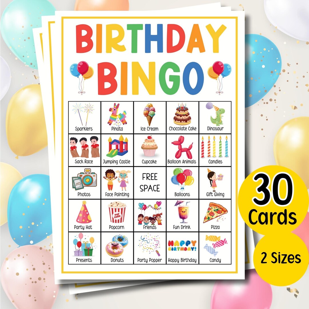 Birthday Bingo Cards Printable Classroom Birthday Activity Kids ...