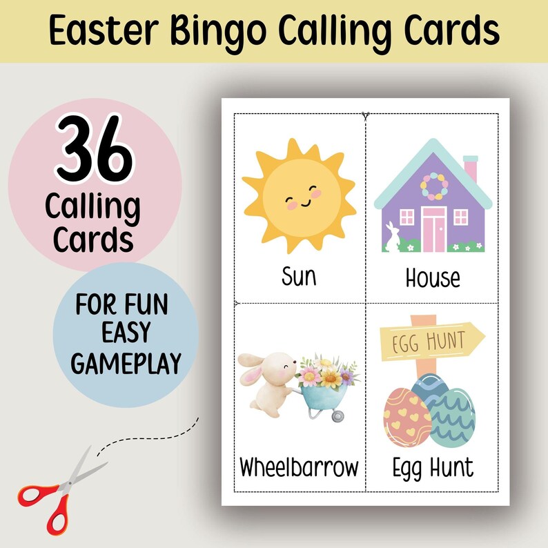 Easter Bingo Printable Homeschool Easter Activity Printable Game Easter ...