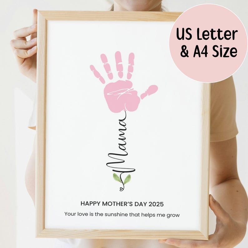 Mothers Day Handprint Craft Printable Mothers Day Gift for Mom ...