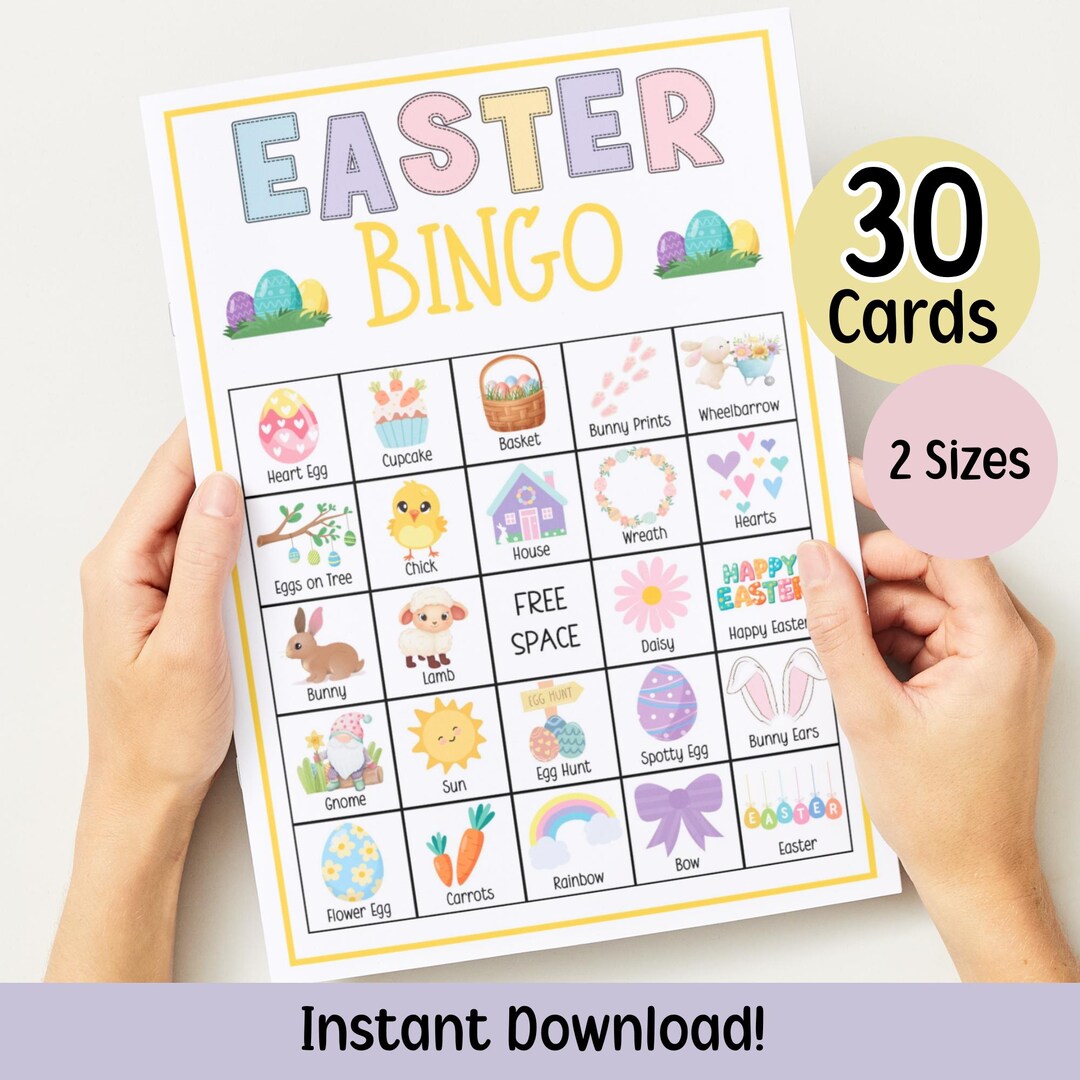 Easter Bingo Printable Homeschool Easter Activity Printable Game Easter ...