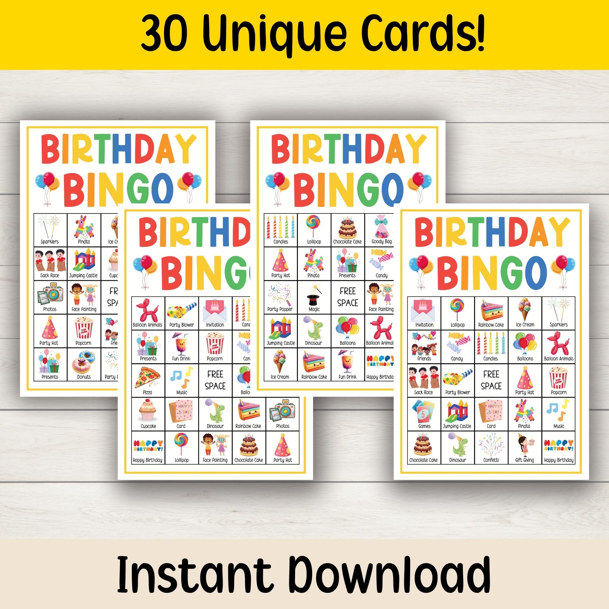 Birthday Bingo Cards Printable Classroom Birthday Activity Kids ...