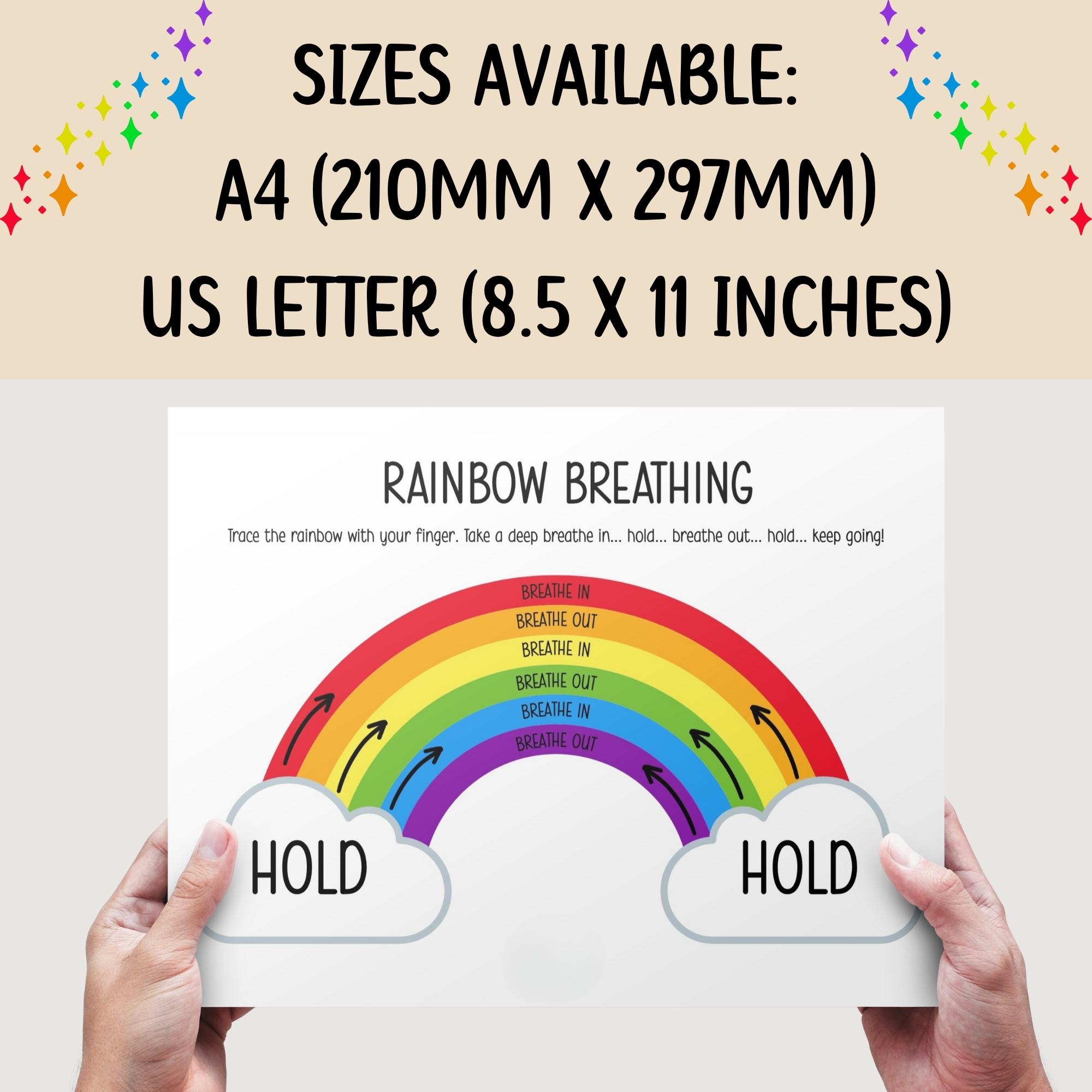 Rainbow Breathing Printable for Kids Calm Down Corner Activity ...