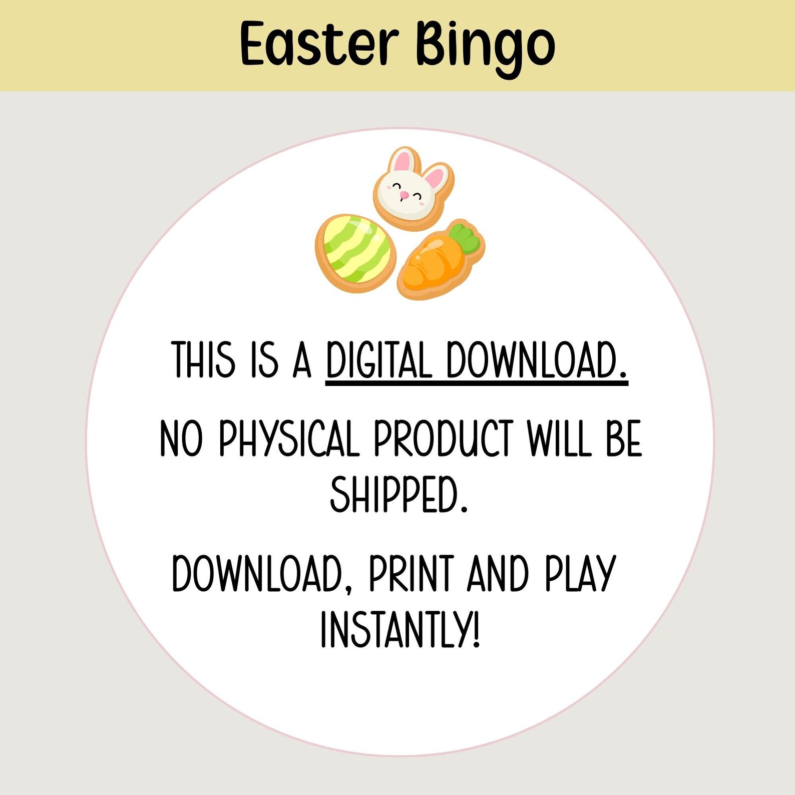 Easter Bingo Printable Homeschool Easter Activity Printable Game Easter ...