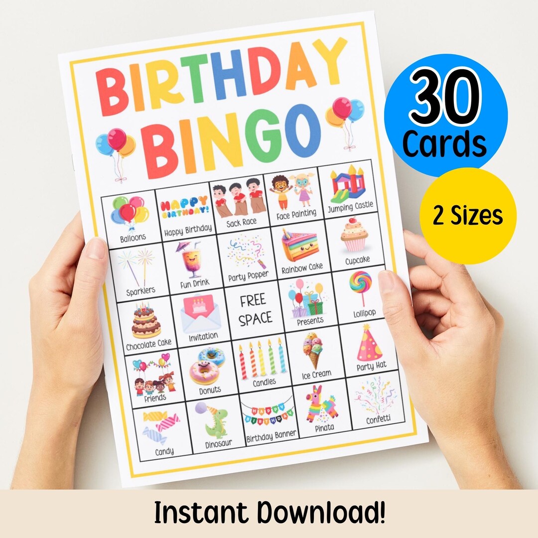 Birthday Bingo Cards Printable Classroom Birthday Activity Kids ...