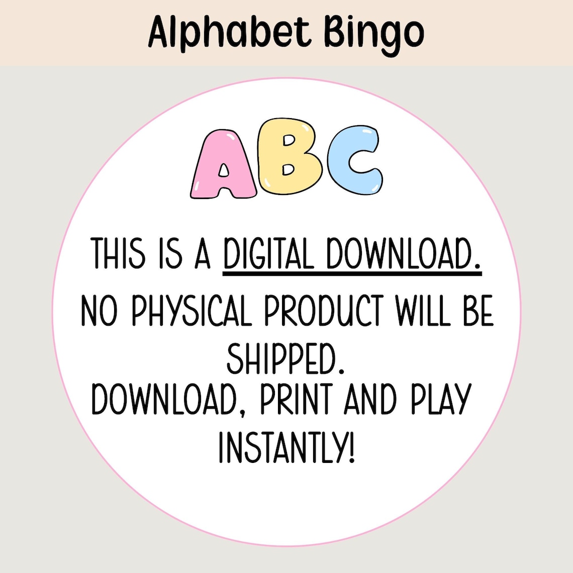 Alphabet Bingo Cards Printable ABC Bingo Alphabet Game Kindergarten ...