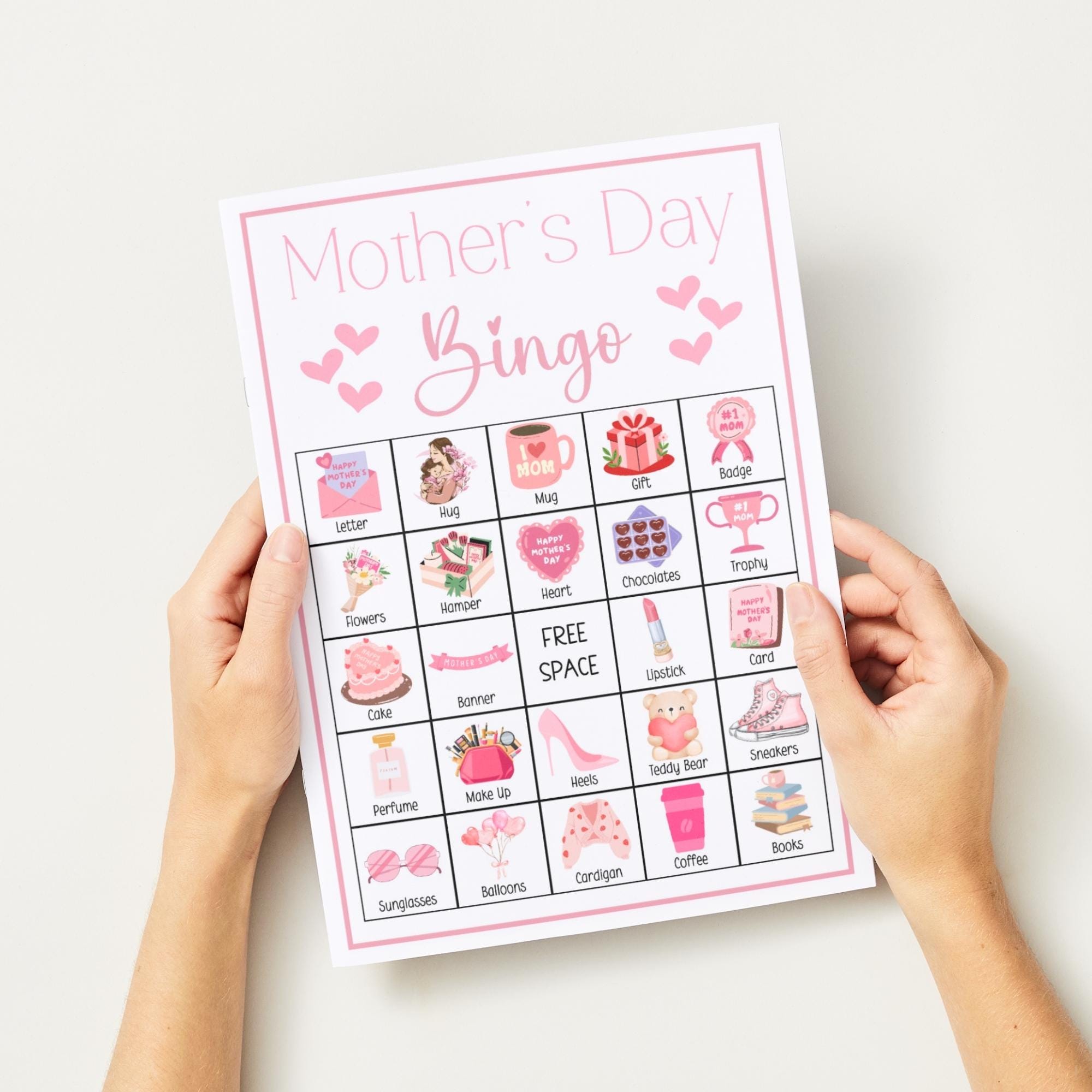 Mothers Day Bingo Cards Printable Mothers Day Activity Kids and Adult ...