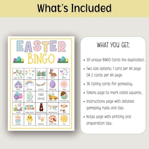 Easter Bingo Printable Homeschool Easter Activity Printable Game Easter ...