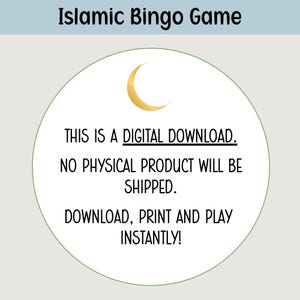 Islamic Bingo Cards Printable Homeschool Islam Activity Kids and Adult ...