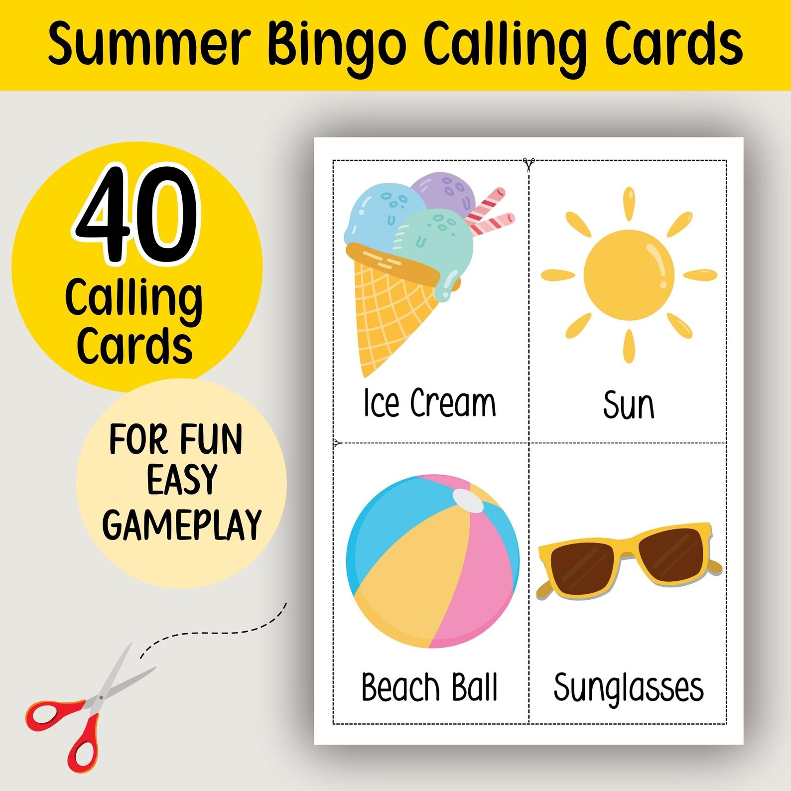 Summer Bingo Cards Printable Summer Activity Kids and Adult Summer ...