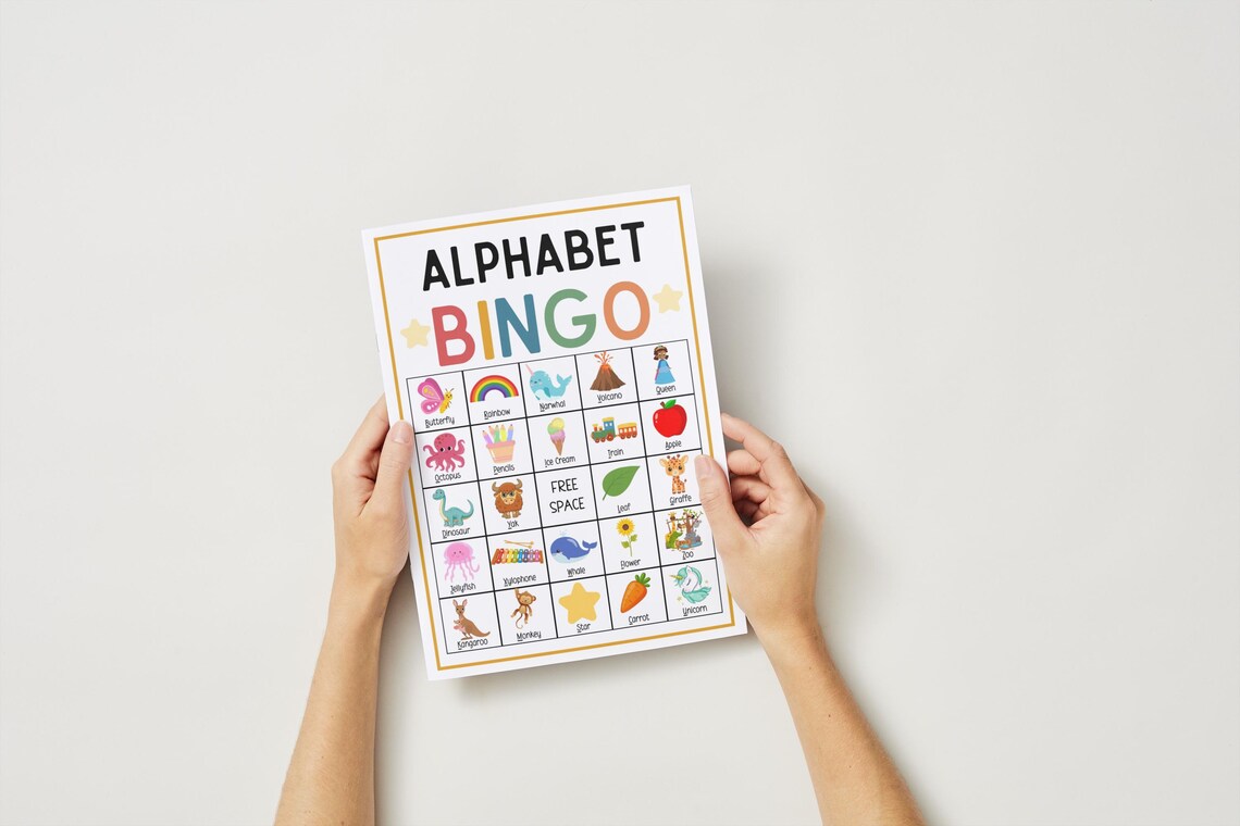 Alphabet Bingo Cards Printable ABC Bingo Alphabet Game Kindergarten ...