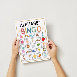 Alphabet Bingo Cards Printable ABC Bingo Alphabet Game Kindergarten ...