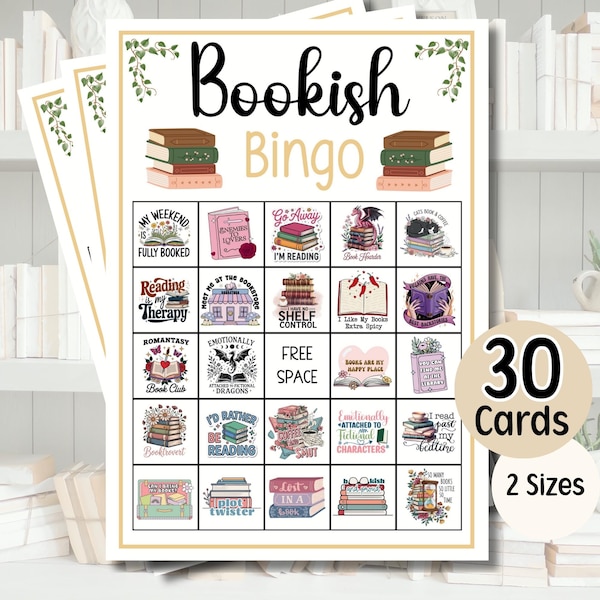 Literary Bingo Cards - Etsy