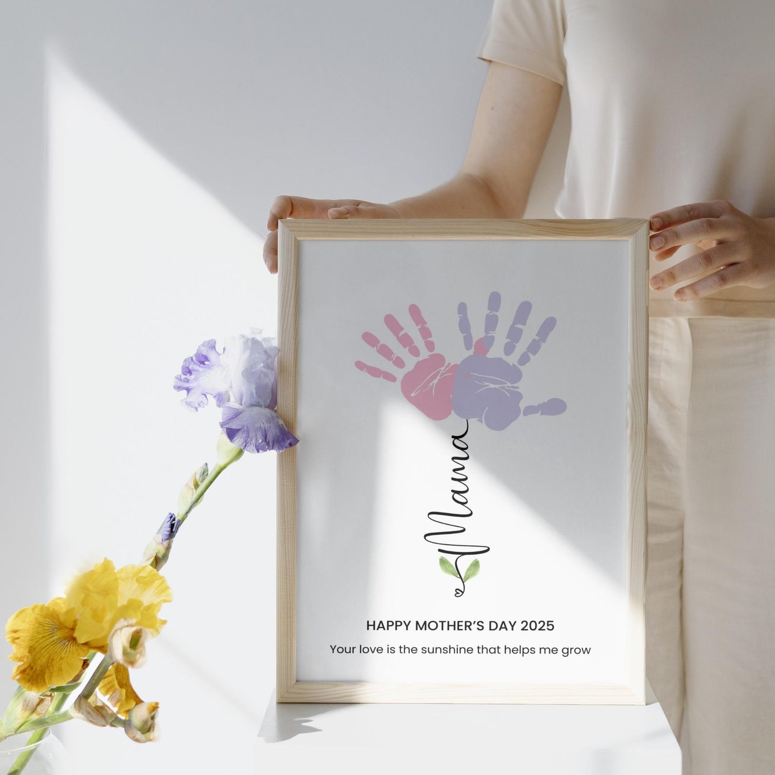 Mothers Day Handprint Craft Printable Mothers Day Gift for Mom ...