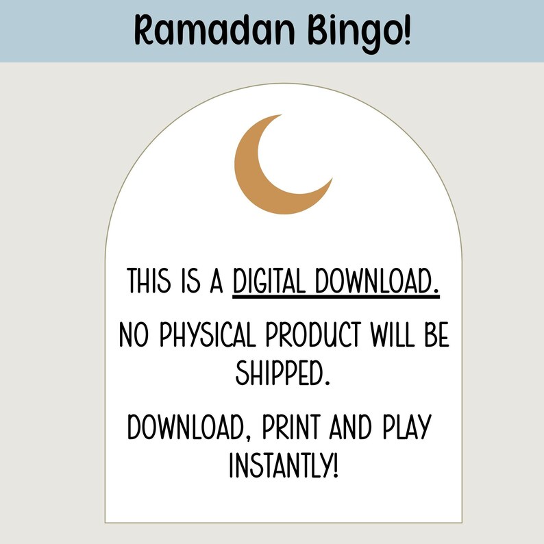 Ramadan Bingo Cards Printable Homeschool Ramadan Activity Kids and ...