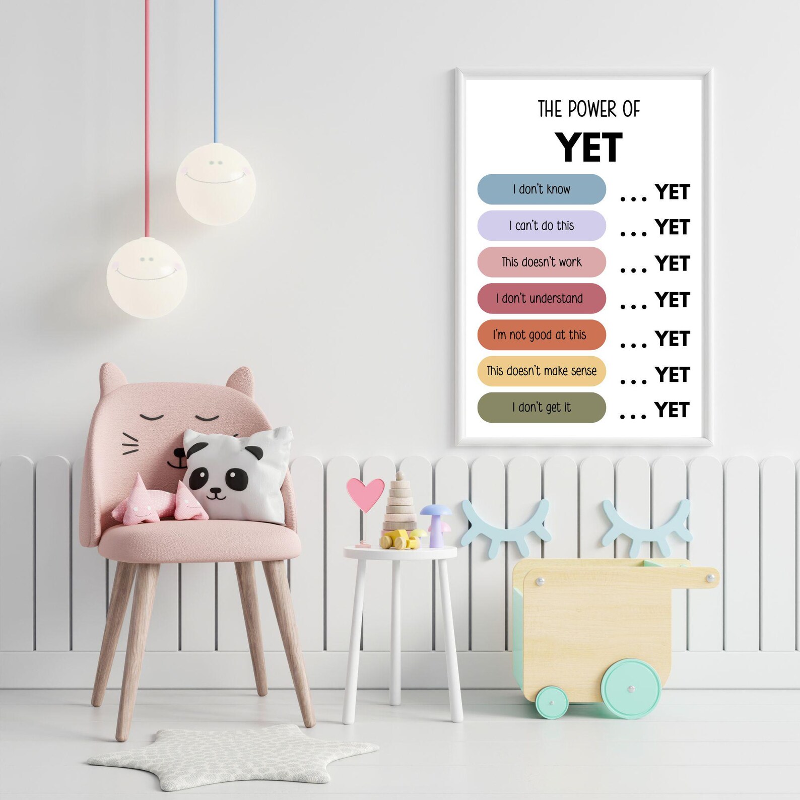 The Power of yet Poster Growth Mindset Educational Poster Mindfulness ...